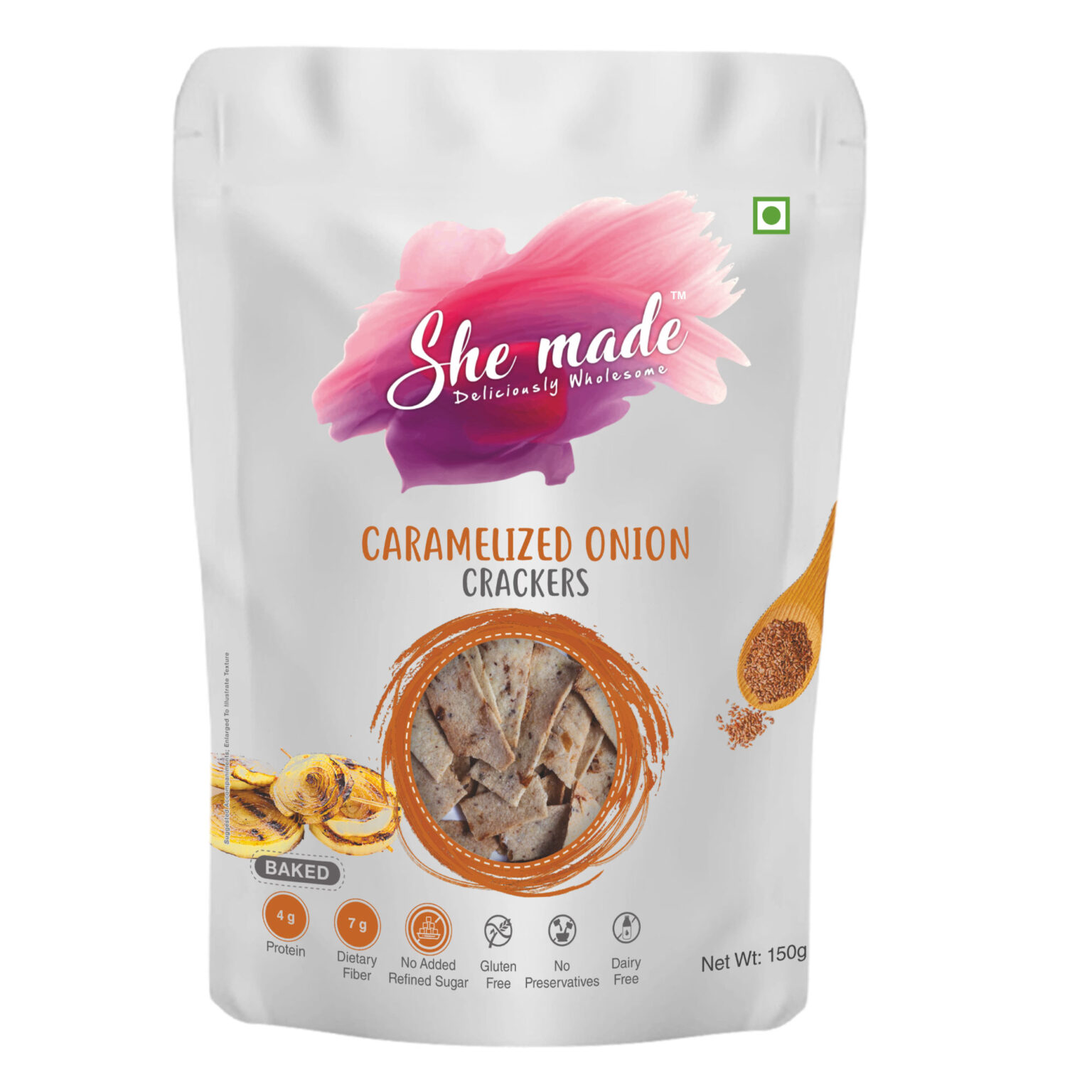 Caramalized Onion Crackers – Shemade Foods | she made food