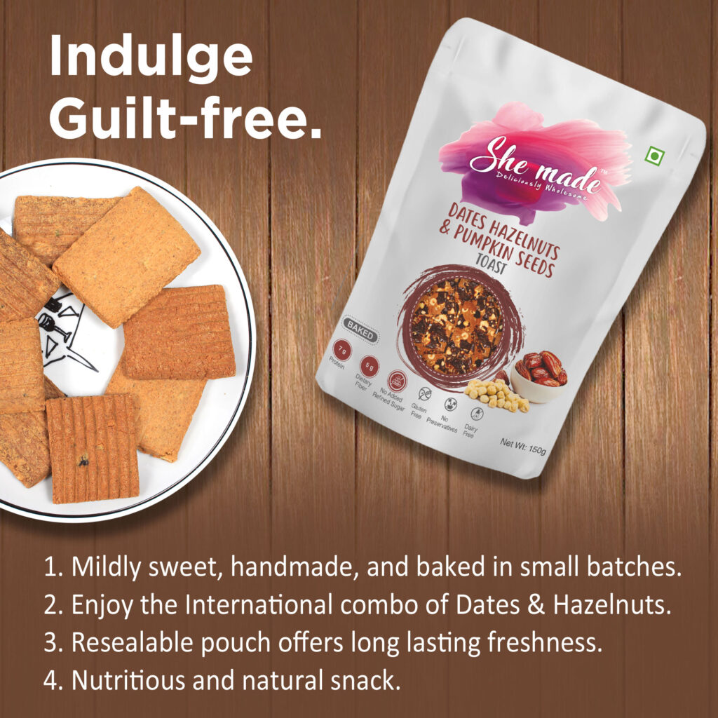 Date Hazelnut Toast - Shemade Foods | she made food